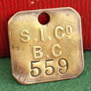 Vintage Brass Pit Check. Old Mining Pit Check for Bilsthorpe Colliery ...