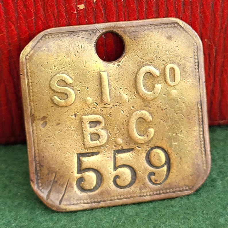 Vintage Brass Pit Check. Old Mining Pit Check for Bilsthorpe Colliery ...