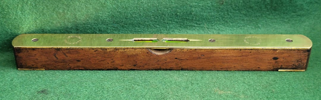 Vintage Wood and Brass Spirit Level. Vintage Elliott-lucas 10 Inch Wood ...