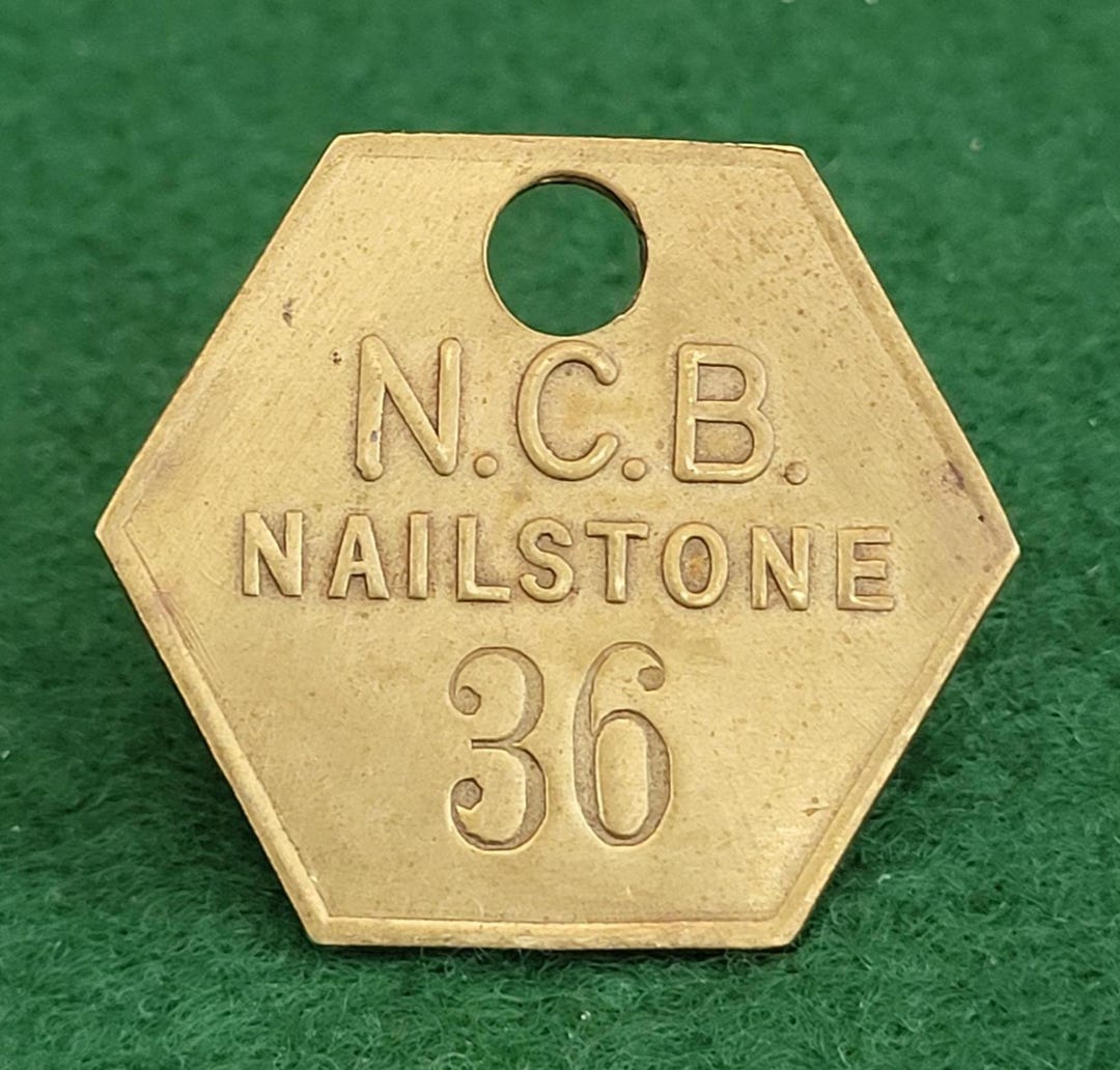 Vintage Brass Pit Check. Old Mining Pit Check for N.C.B. Nailstone ...