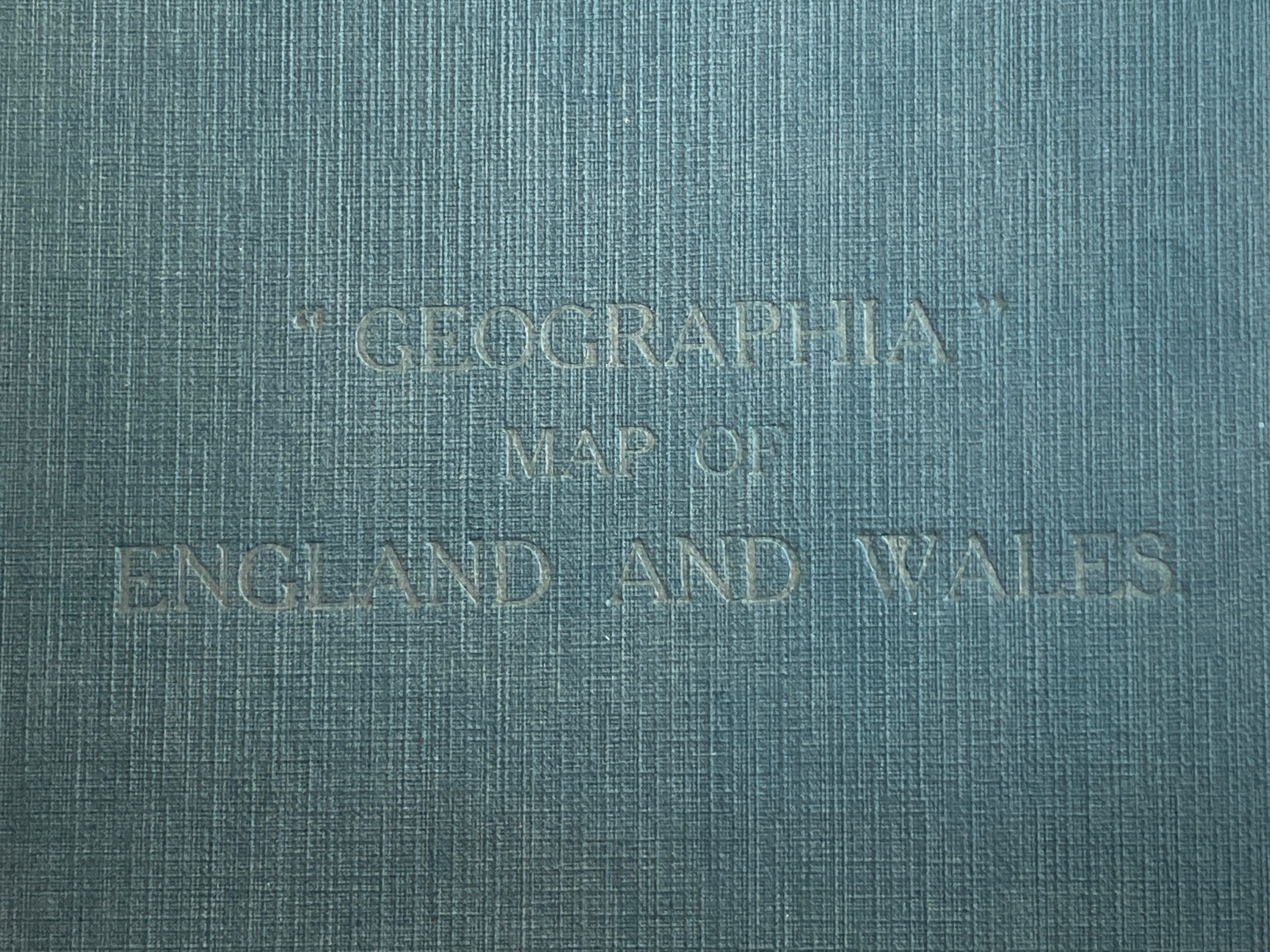 Antique Cloth Back Geographia Map of England and Wales 1923. - Etsy UK