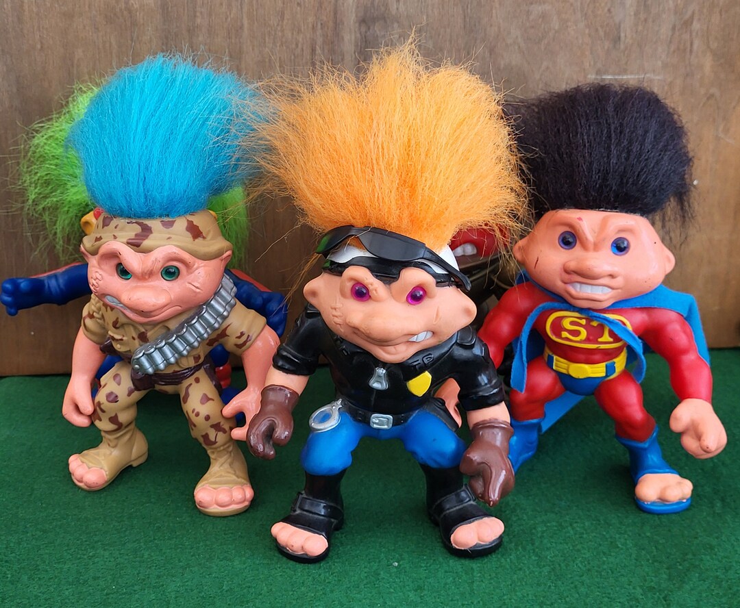 Vintage Battle Troll Figures. Five 1992 Hasbro Battle Trolls General ...