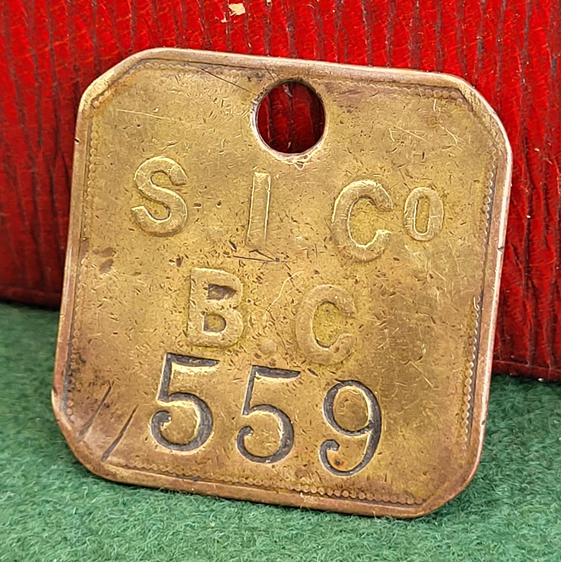 Vintage Brass Pit Check. Old Mining Pit Check for Bilsthorpe Colliery ...