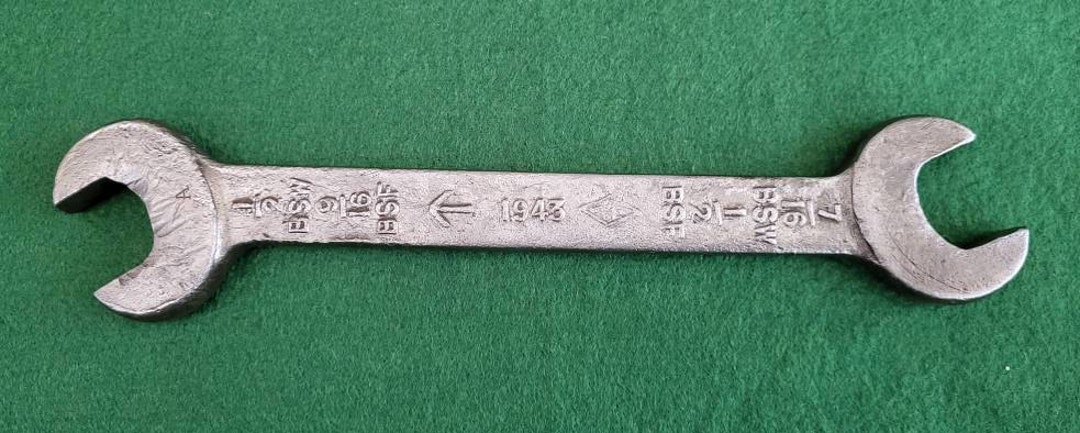 WWII British Military Spanner - BSW and BSF, With Broad Arrow Mark 1943 ...