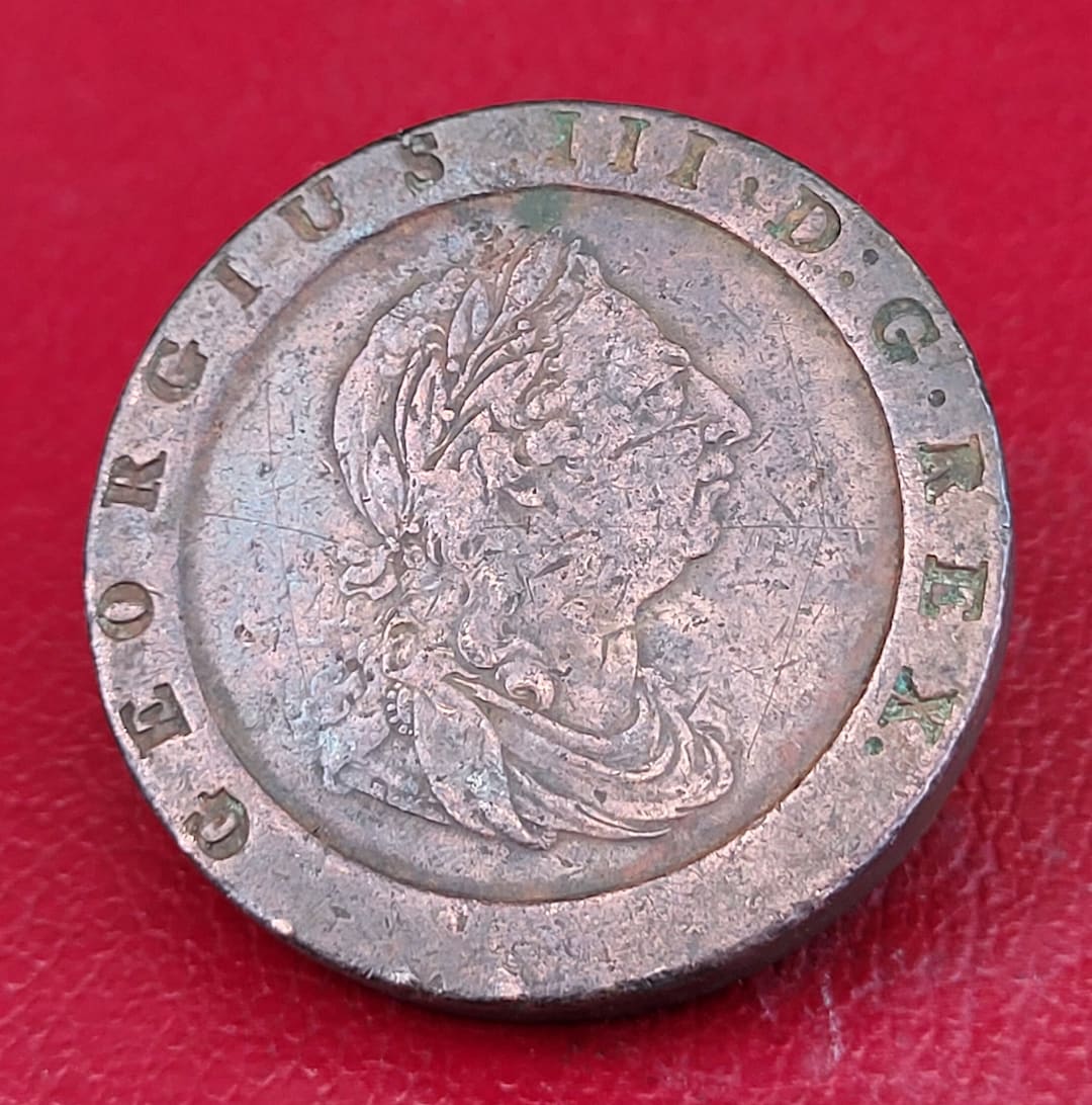 George III Cartwheel Twopenny 1797. Large Antique Coin - King George ...