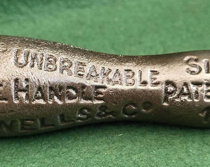 Scarce Antique Cast Iron File Handle. Antique A.C. Wells & Co ...