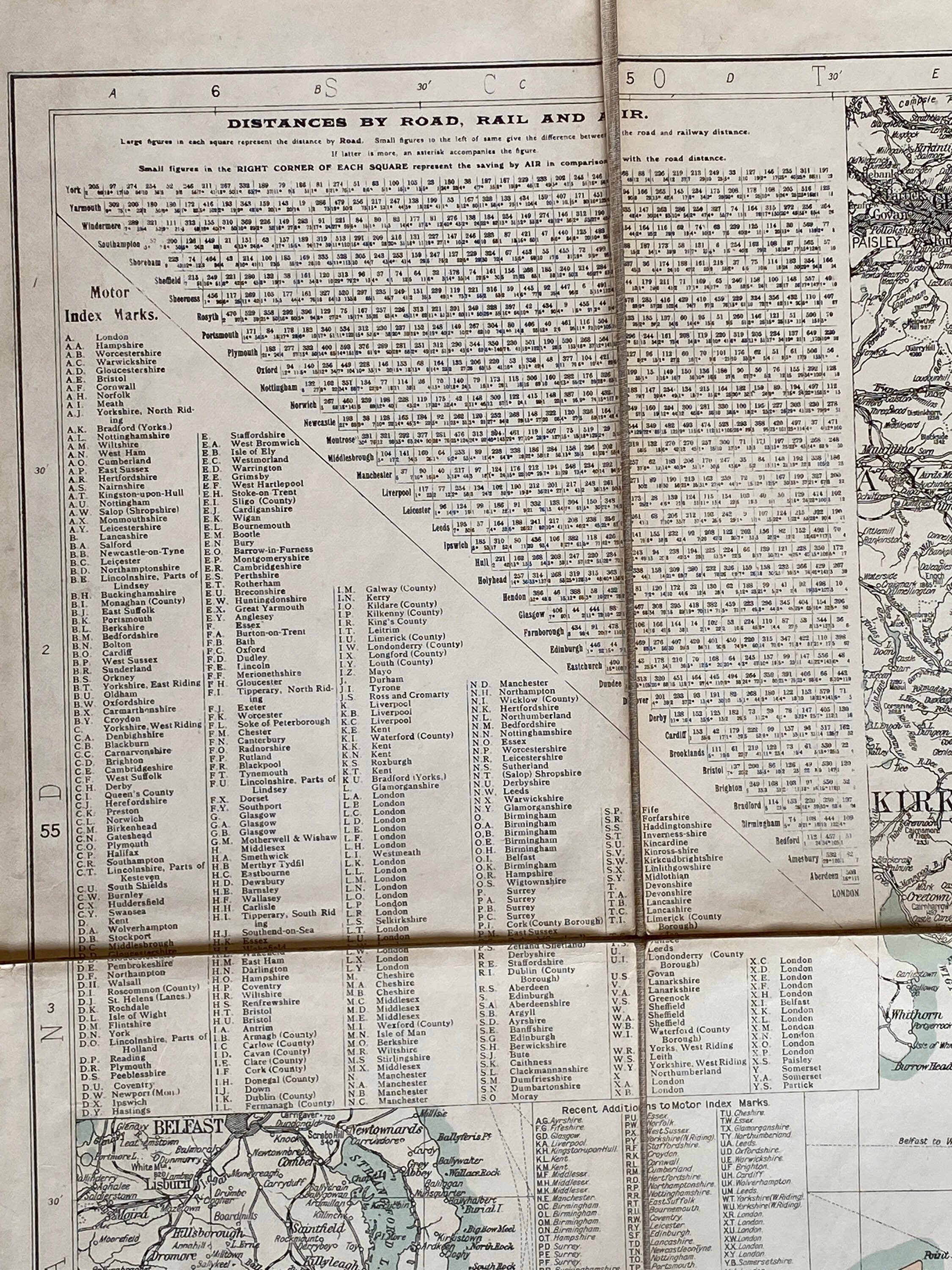 Antique Cloth Back Geographia Map of England and Wales 1923. - Etsy UK