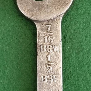 WWII British Military Spanner - BSW and BSF, With Broad Arrow Mark 1943 ...