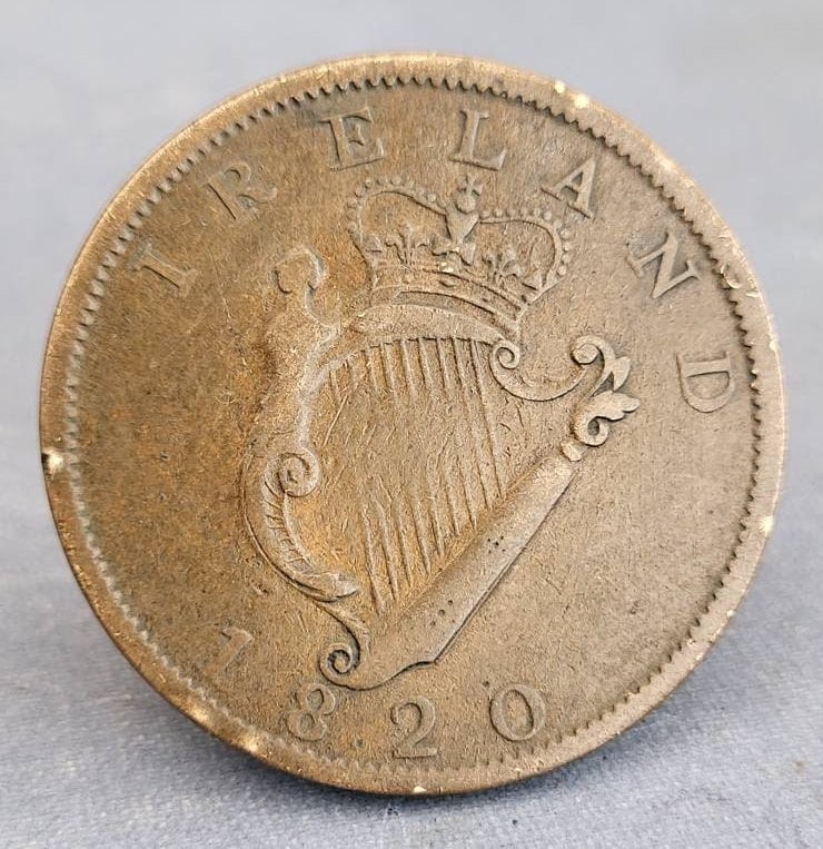 Antique Ireland One Penny Token 1820. Antique Ireland Token. Penny ...