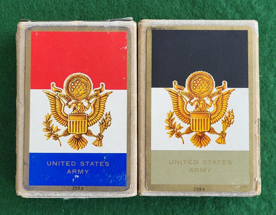 WWII U.S. Army Playing Cards. Two Decks of United States Army, Congress ...