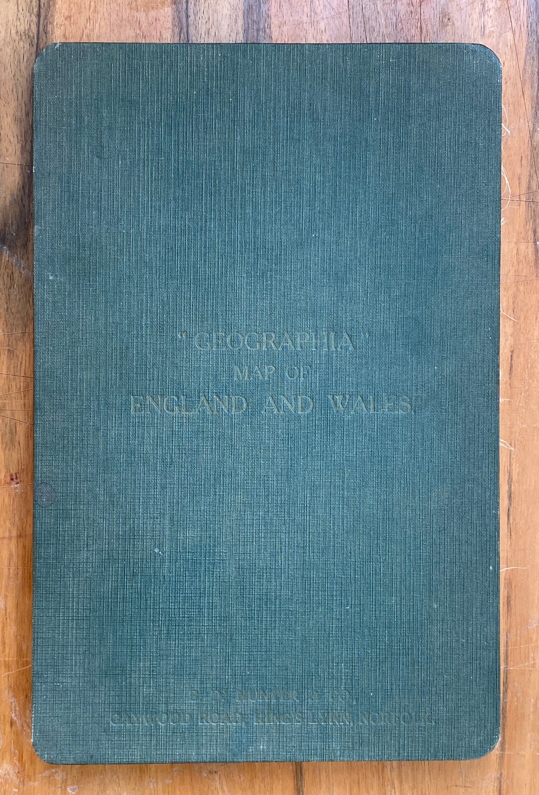 Antique Cloth Back Geographia Map of England and Wales 1923. Geographia ...