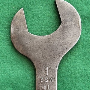 Vintage "lion Brand" Spanner. Vintage 1" BSW/1 1/8 BSF Lion Brand Open ...