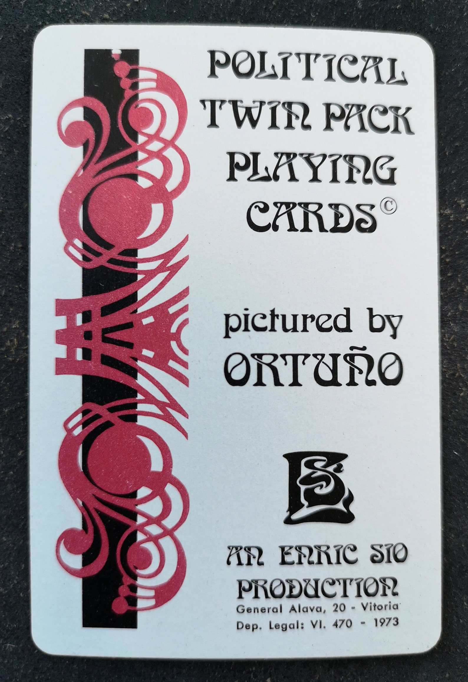 Vintage Non Standard Playing Cards. Political Playing Cards Alfonso ...