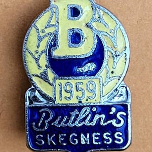 Vintage 1959 Butlins Skegness Enamel Badge by W. Reeves & Co Ltd ...