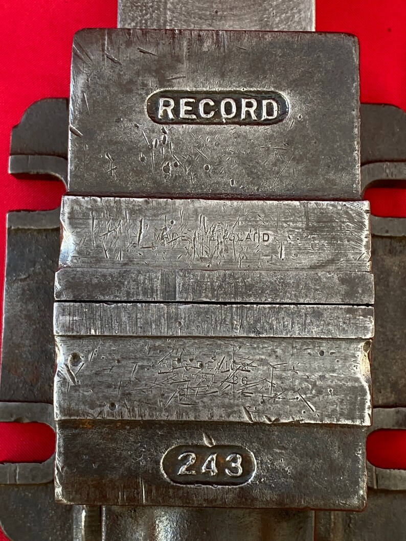 Vintage Record No 243 Machine Vice Registered Design 725781. Old ...