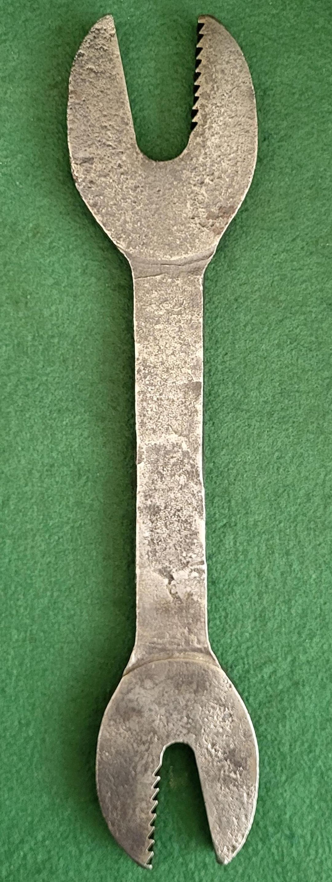 Antique Alligator Jaw Spanner. Antique Hand Forged Large Double Ended ...