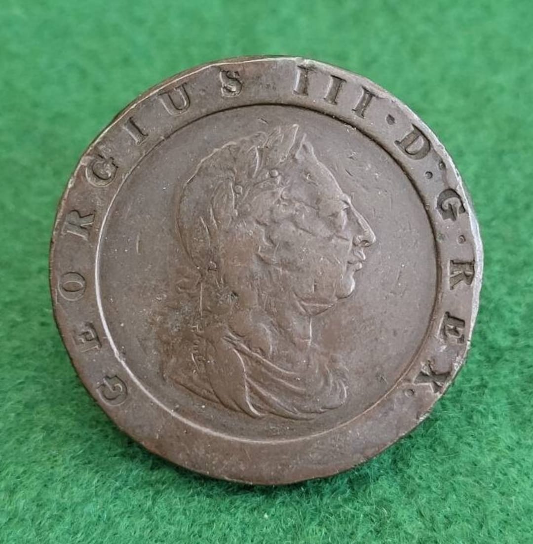 George III Cartwheel Twopenny 1797. Large Antique Coin - King George ...