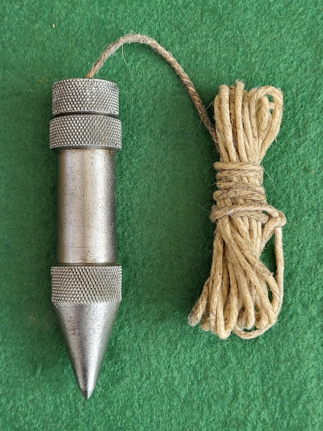 Vintage Steel Plumb Bob. Vintage Knurled Steel Plumb Bob. Vintage ...