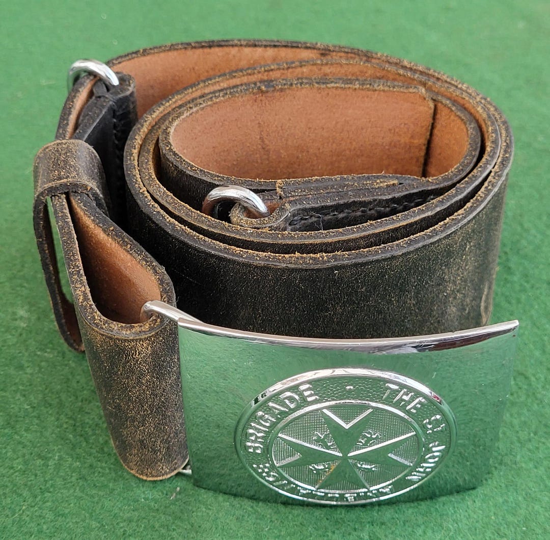 Vintage SJAB Belt Buckle and Leather Belt - Saint John Ambulance ...