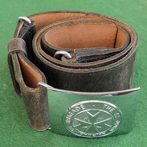 Vintage SJAB Belt Buckle and Leather Belt - Saint John Ambulance ...