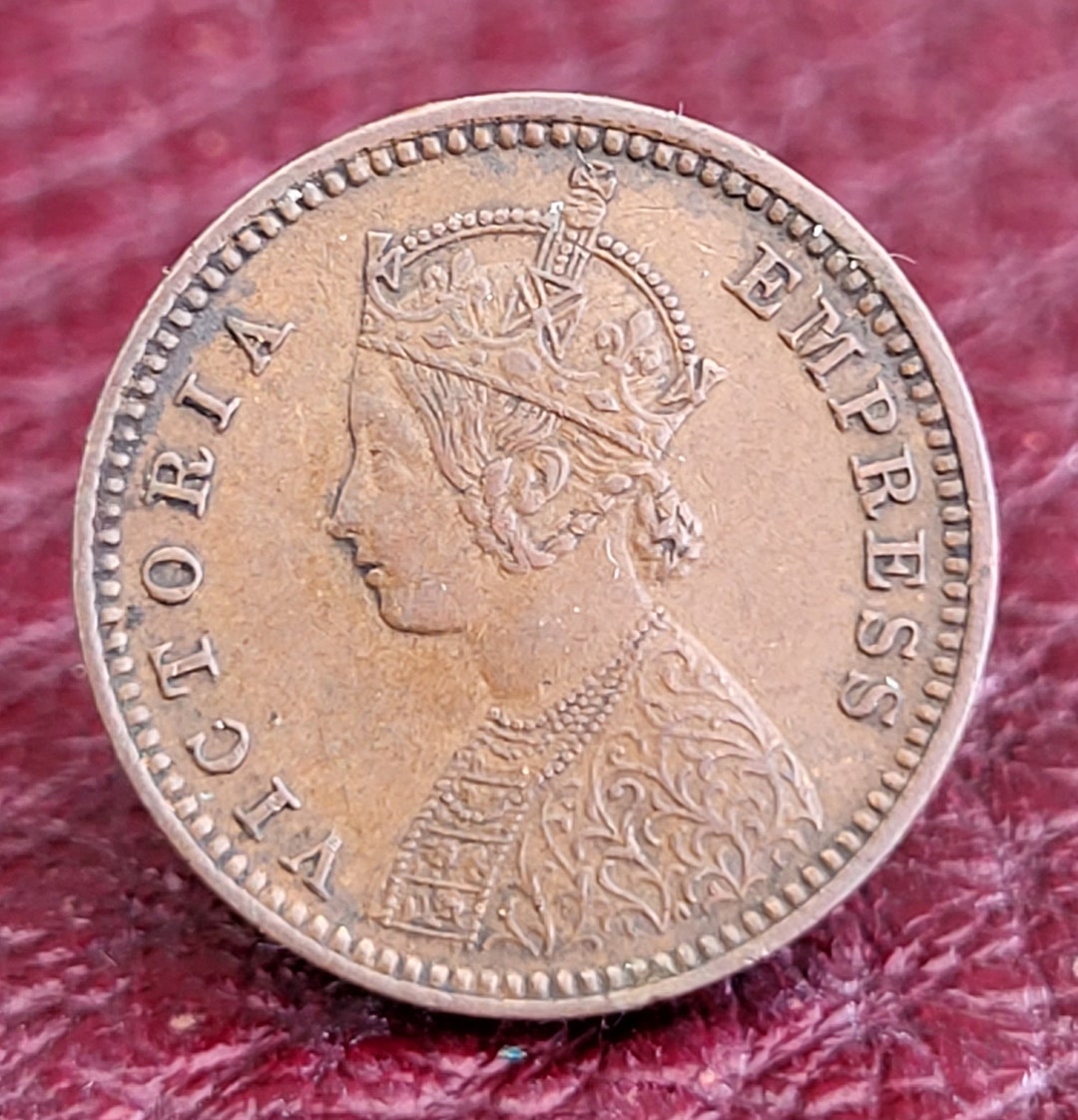 1/12 Anna 1893. Queen Victoria 1/12 Anna Coin 1893. Antique British ...