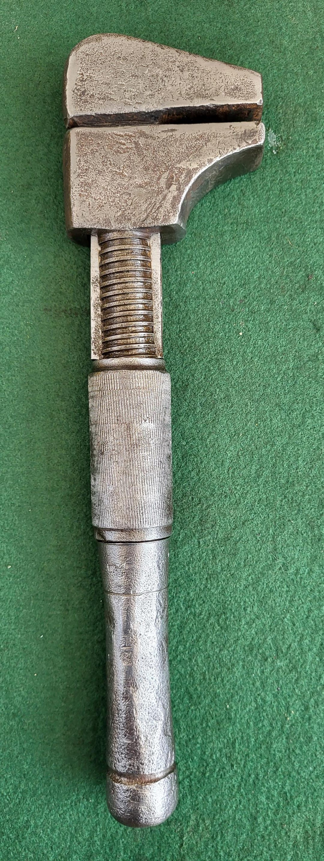 Unusual Antique Adjustable Wrench. Antique Heavy Duty Industrial 12 ...