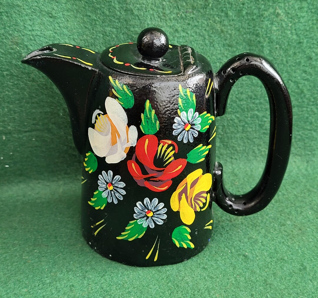 Vintage Barge Ware Vintage Hand Painted Barge Ware Metal Water Pot ...