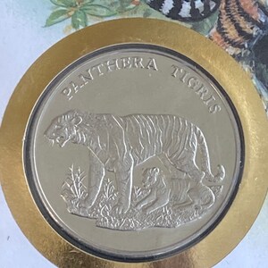 WWF 1993 Tiger Token. WWF Tiger Official Philatelic-numismatic Cover ...