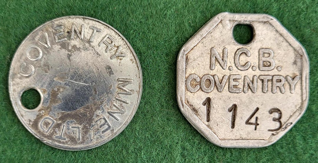 Vintage Pit Checks. Old Mining Pit Checks for NCB Coventry Colliery and ...