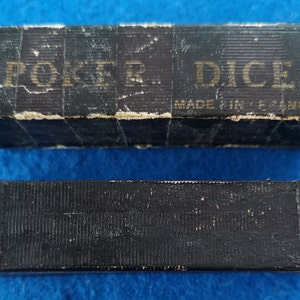 Vintage French Poker Dice. Vintage Poker Dice in Original Box. Five ...