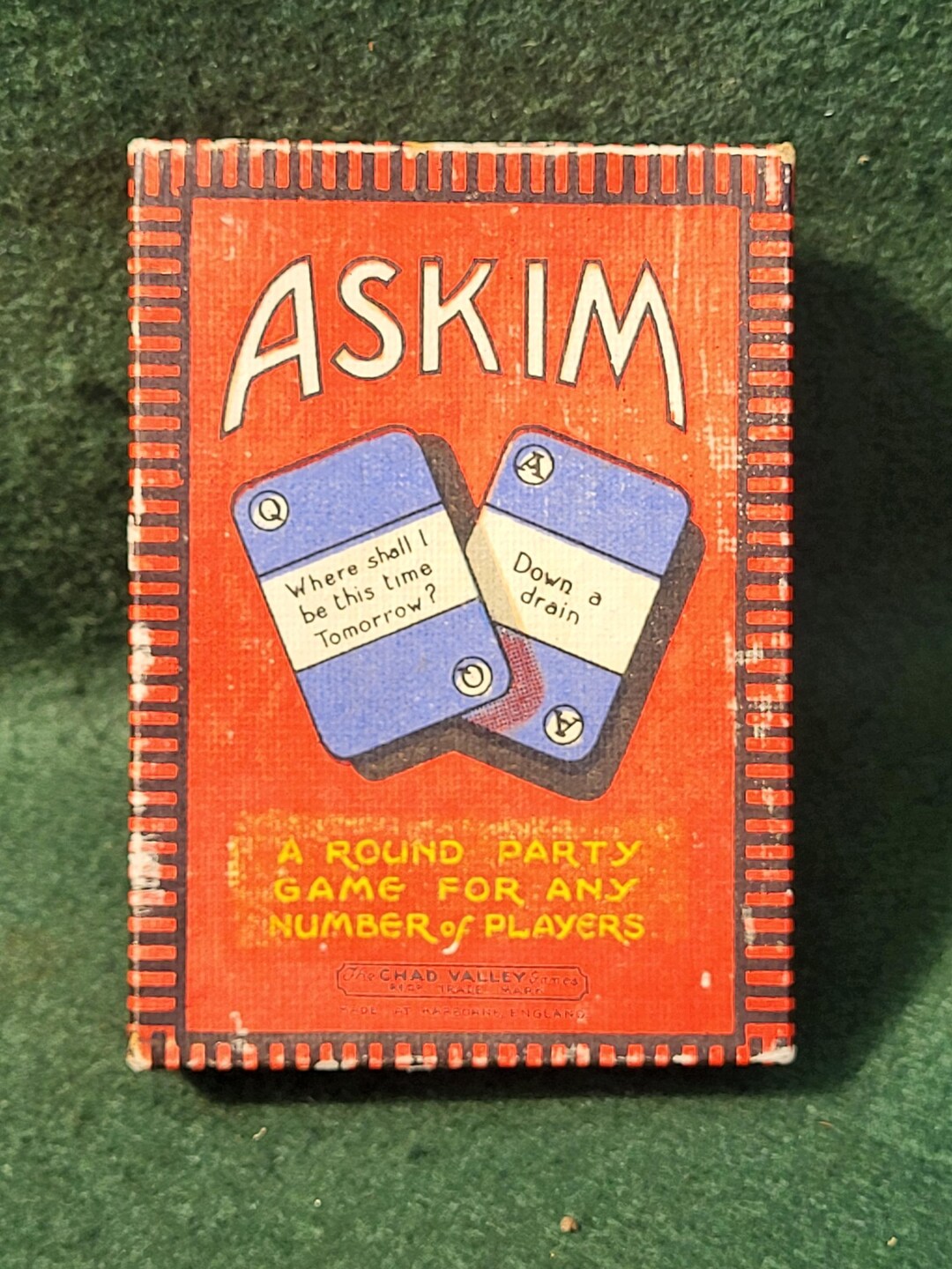 Vintage 1930's Askim Card Game by Chad Valley Games - Complete Game in ...