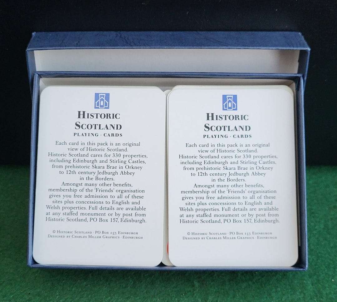Vintage Scotland Playing Cards. Vintage Historic Scotland Playing Cards ...