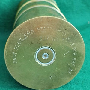 Vintage Jet Engine Brass Starter Cartridge - Cart. Elec. Eng. Start No ...