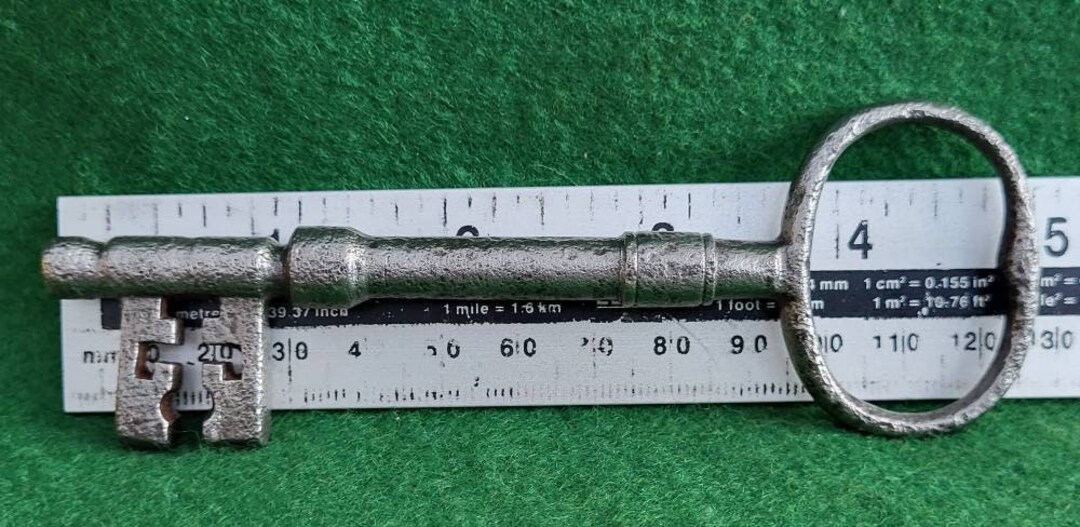Large Antique Iron Skeleton Key. Large Antique Key to Fit Large Gates ...