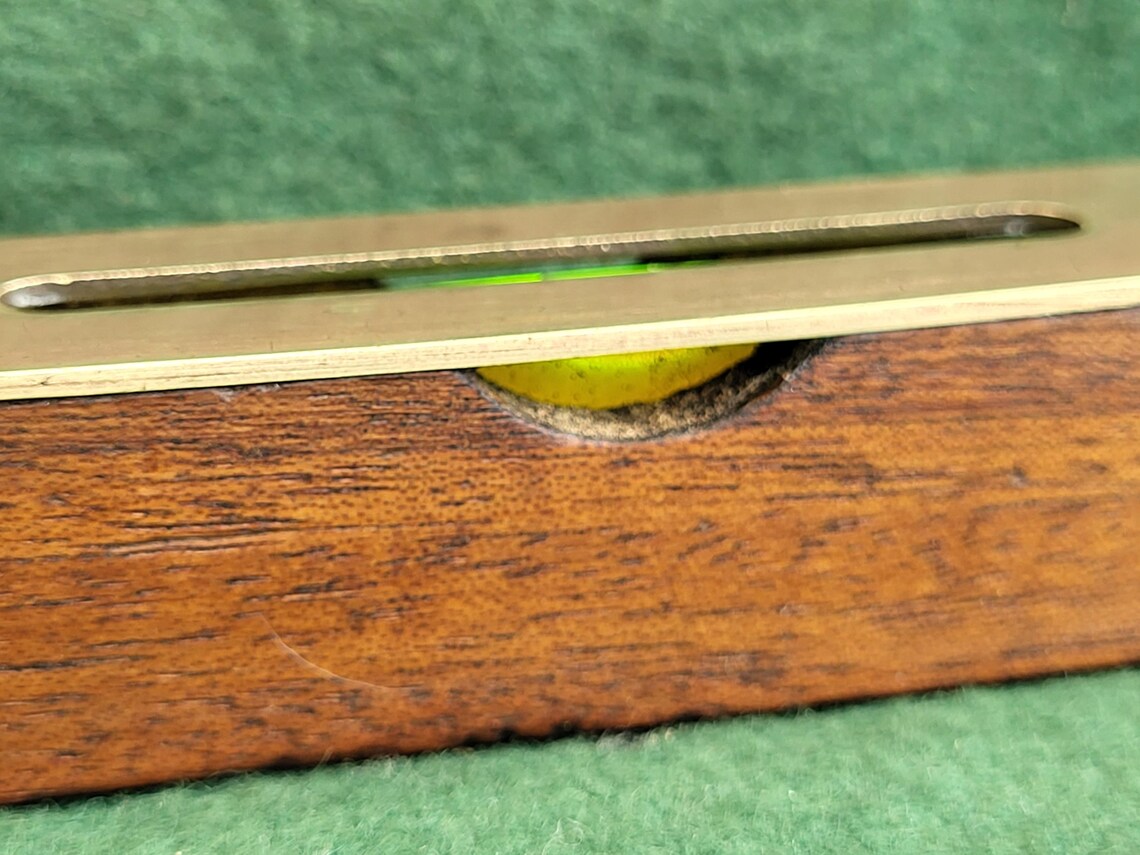 Vintage Wood and Brass Spirit Level. Vintage Elliott-lucas 6 Inch Wood ...