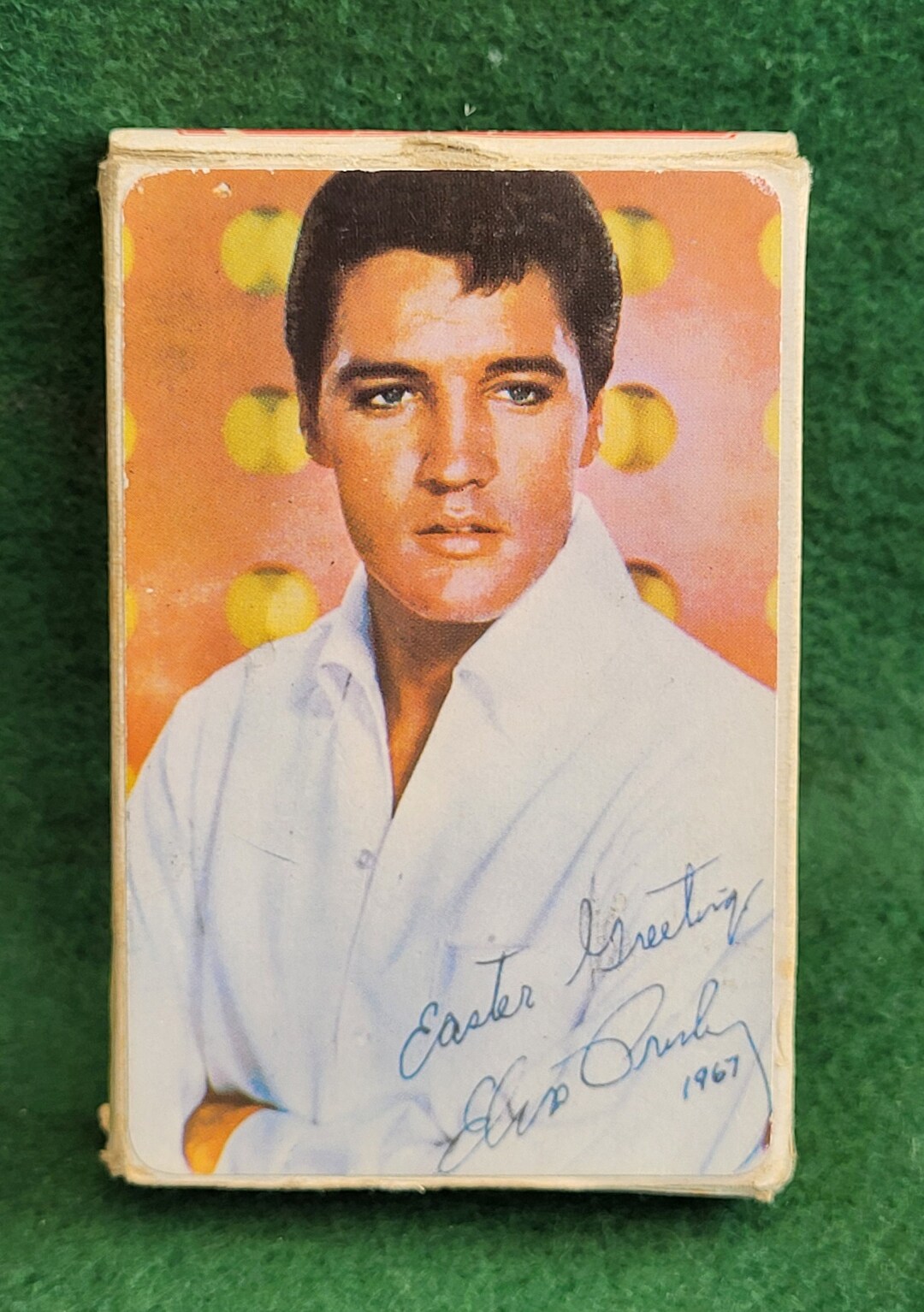 Vintage Elvis Presley Playing Cards. Vintage Elvis Presley "easter Greetings" Souvenir Playing ...