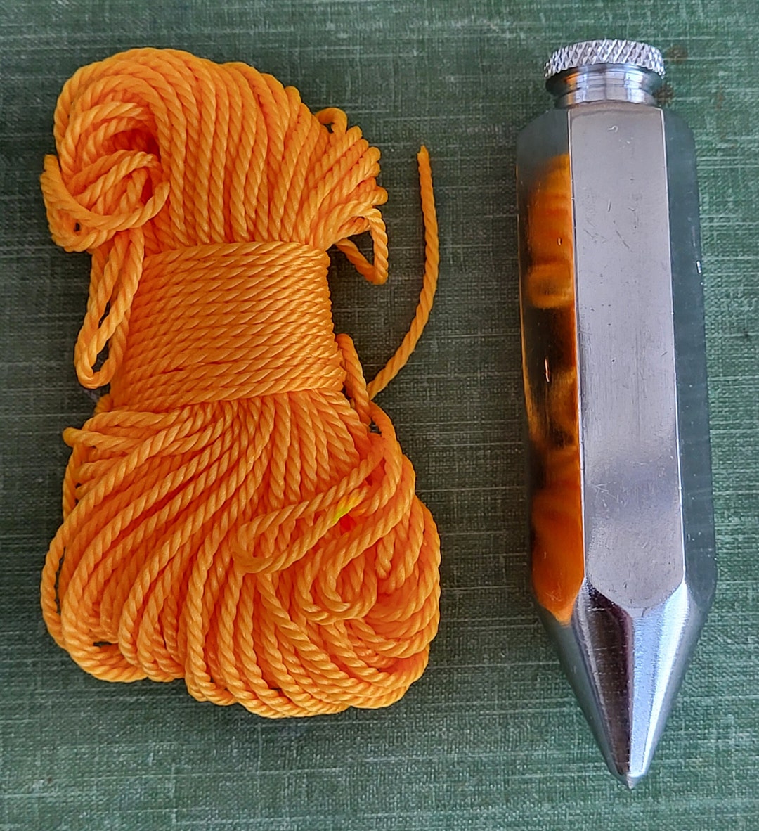 Large Vintage Hexagonal Plumb Bob. Vintage Large Steel Six Sided Plumb ...