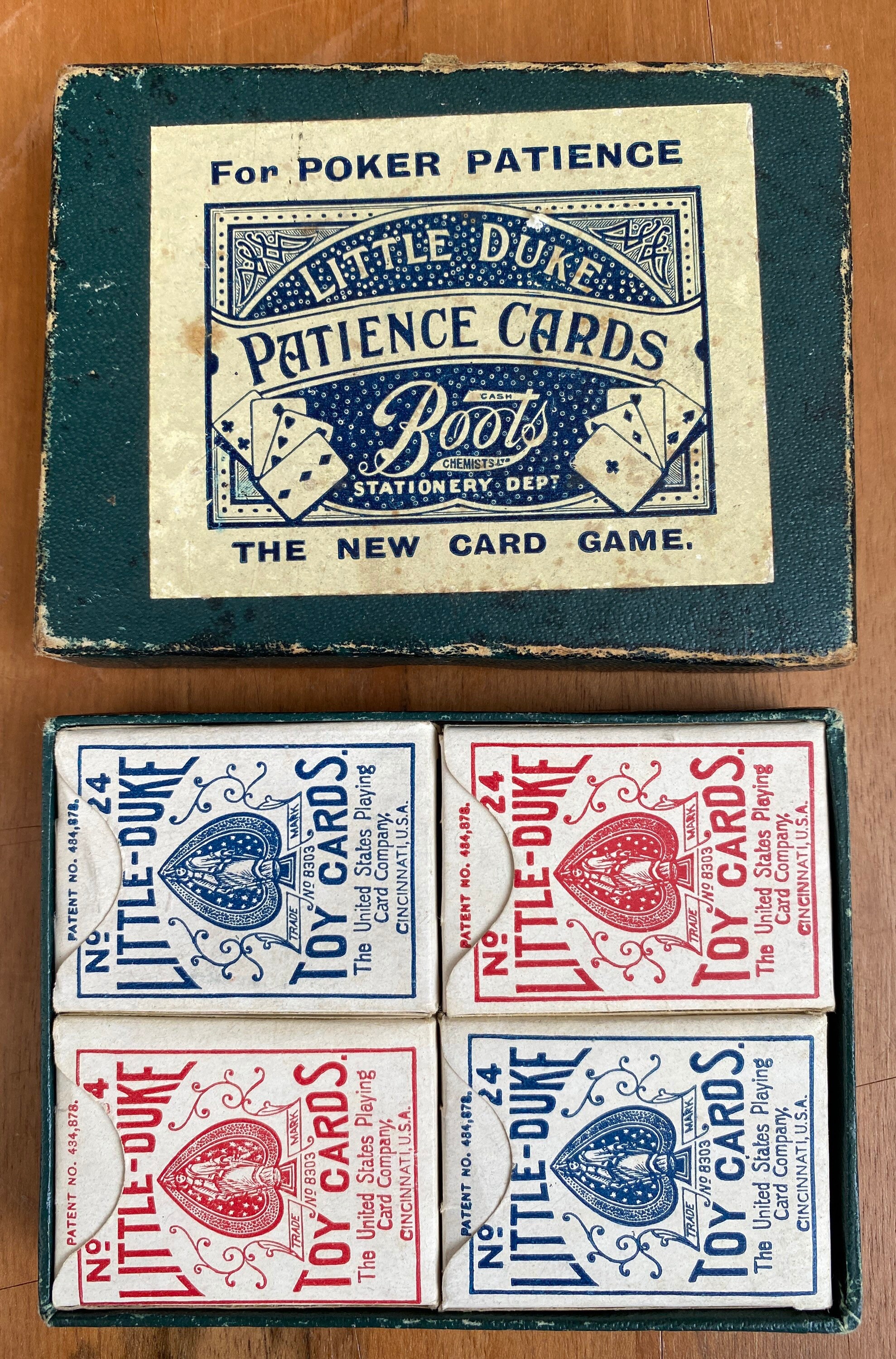 Antique Little Duke Poker Patience With Four Decks of Little Duke 24 ...