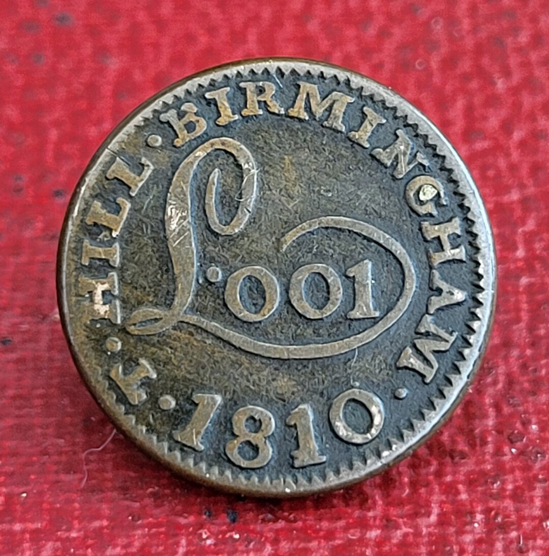 Scarce Antique Birmingham Token T Hill Birmingham 1810 - Persevere and ...