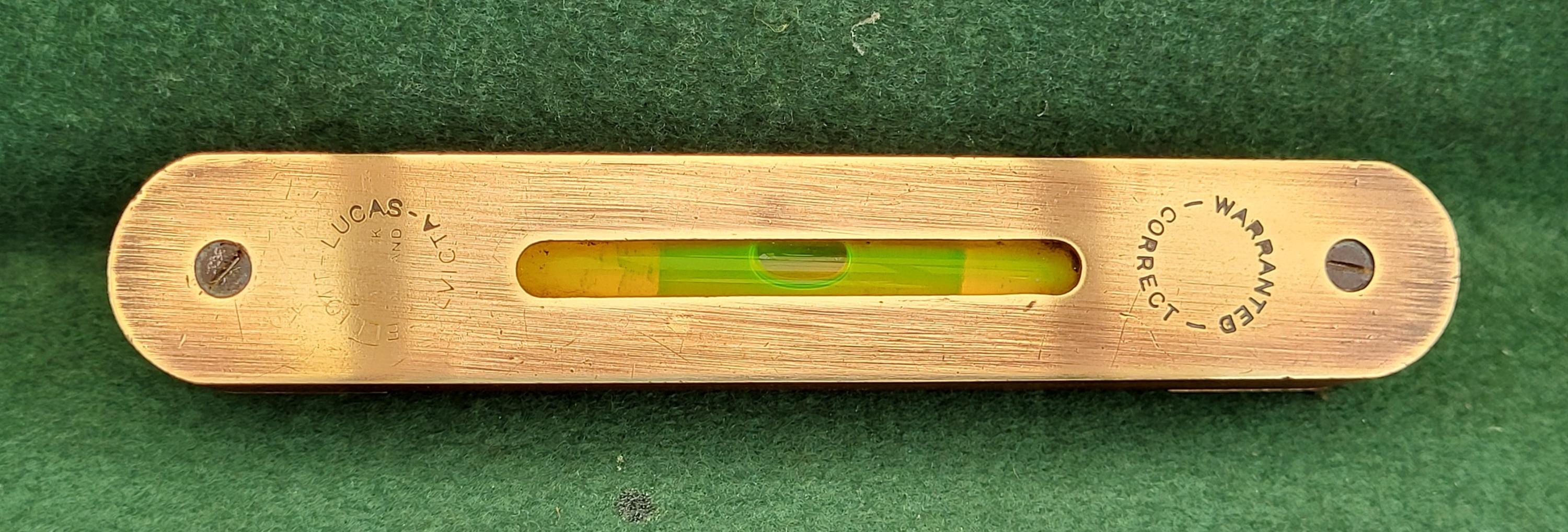 Vintage Wood and Brass Spirit Level. Vintage Elliott-lucas 6 Inch Wood ...