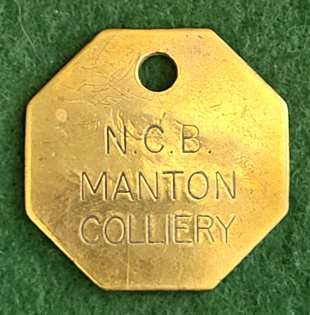 Vintage Brass Pit Checks. Old Mining Pit Checks for Manton Colliery ...
