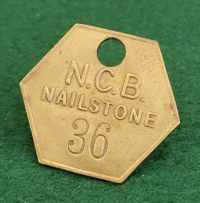 Vintage Brass Pit Check. Old Mining Pit Check for N.C.B. Nailstone ...