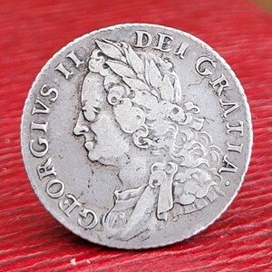 King George II Silver Shilling. Antique 1758 King George II Silver ...