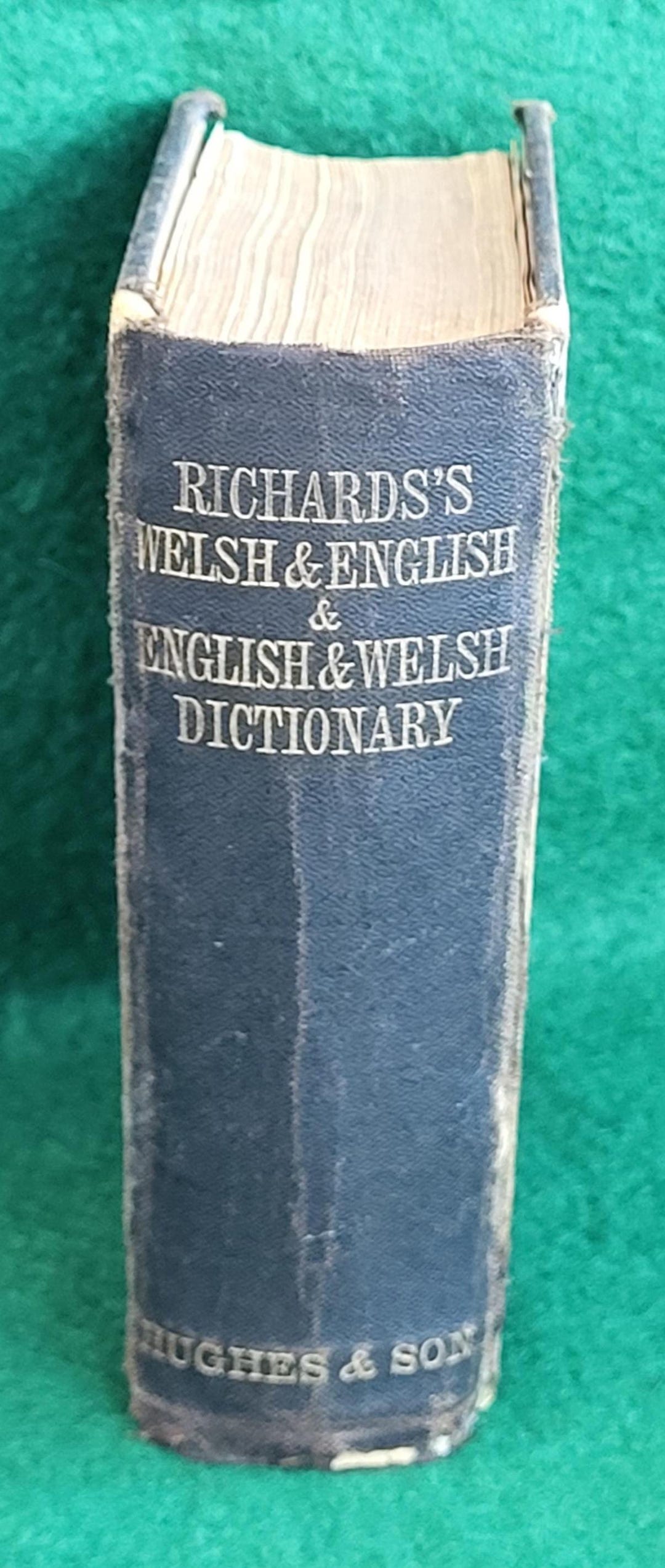 Rare Antique 1861 Welsh and English Dictionary. Antique Welsh and ...