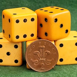 Vintage Extra Large Liars Dice - Vintage Set of Five Extra Large Liars ...