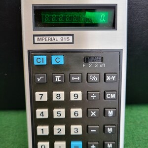 Vintage 1976 Electronic Calculator. Vintage Imperial 91S Electronic ...