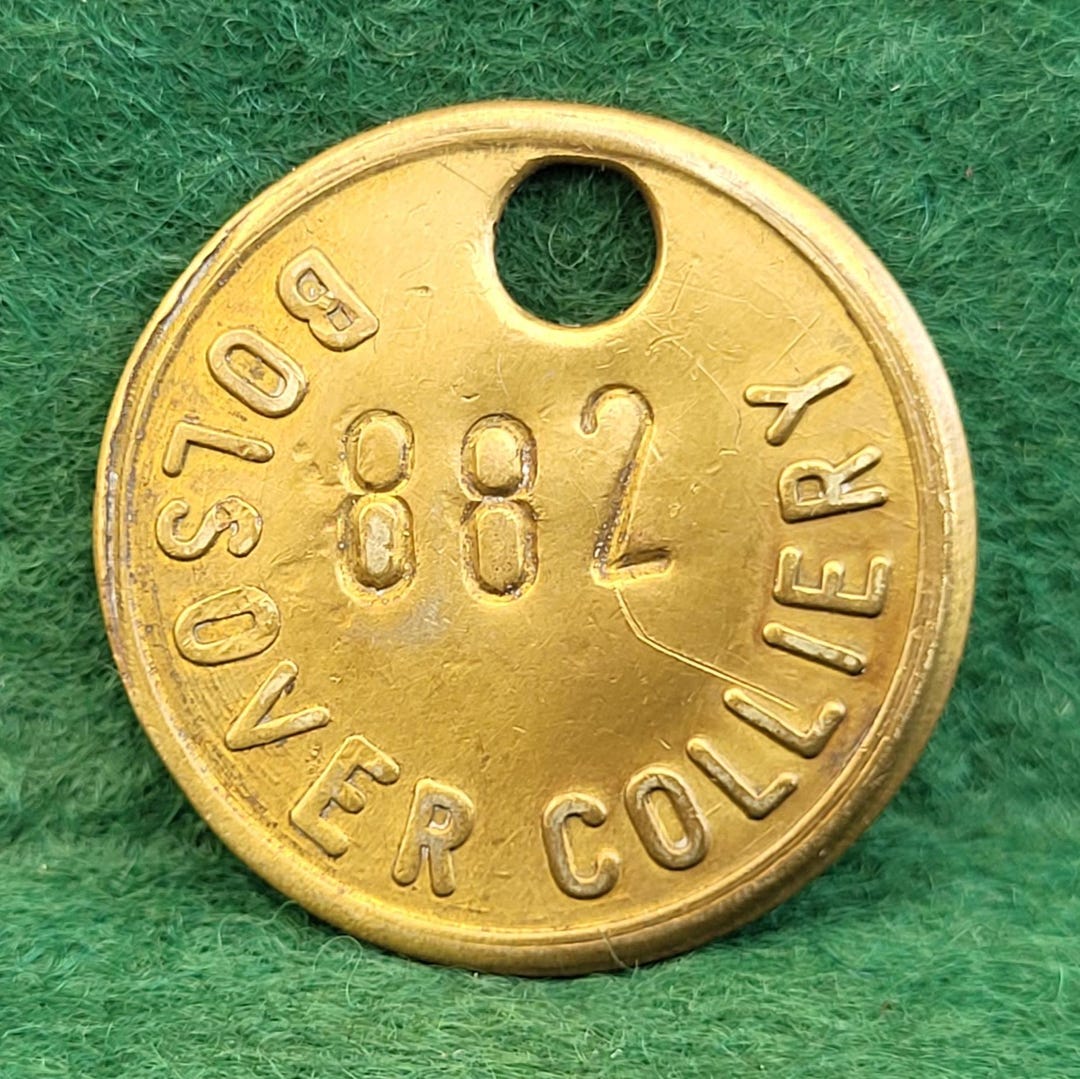 Vintage Brass Pit Check. Old Mining Pit Check for Bolsover Colliery ...