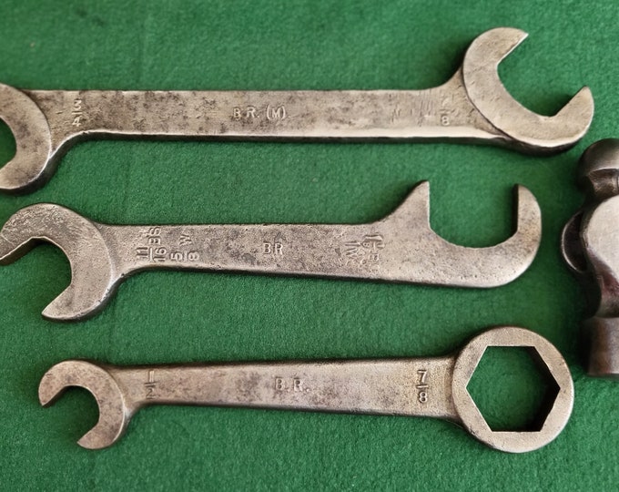 Four Vintage 1950's Ex British Army Britool Ring Spanners. Vintage ...