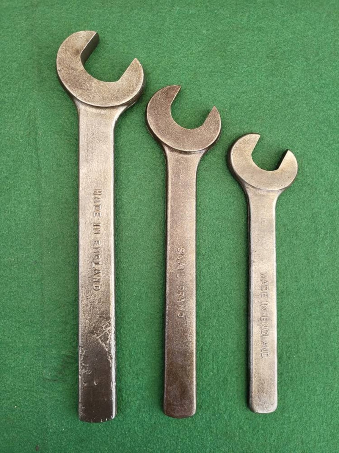 Three Vintage Snail Brand Spanners Including WW II (1944) War Issue ...