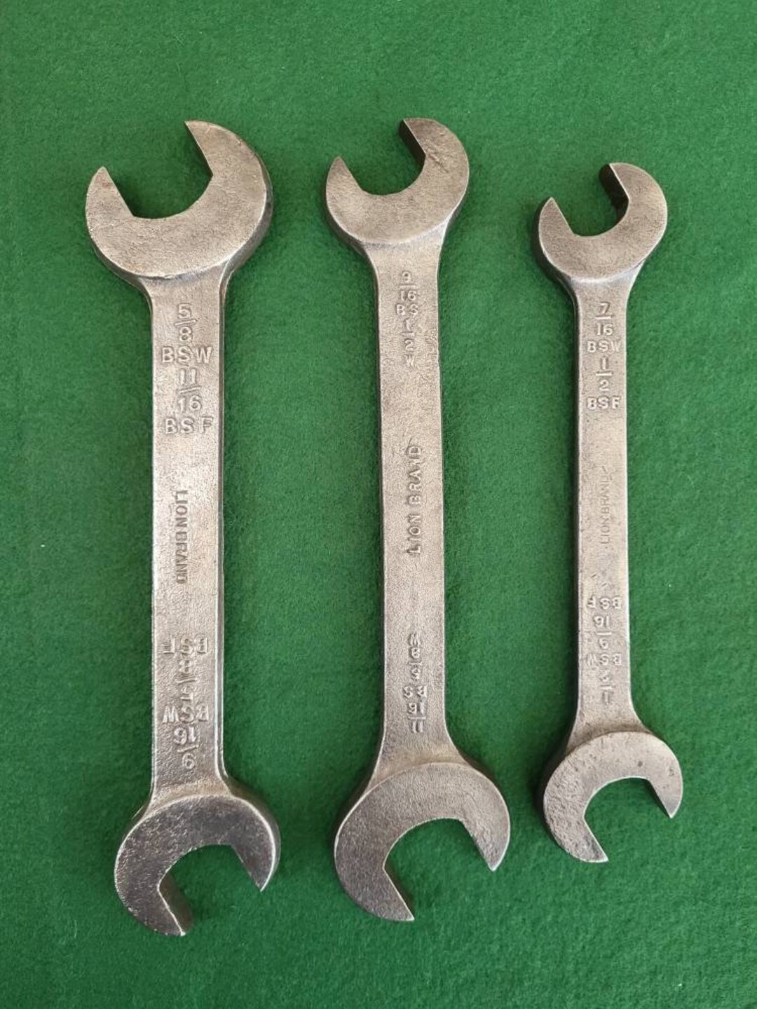 Three Vintage "lion Brand" Spanners. Three Vintage Lion Brand Spanners ...